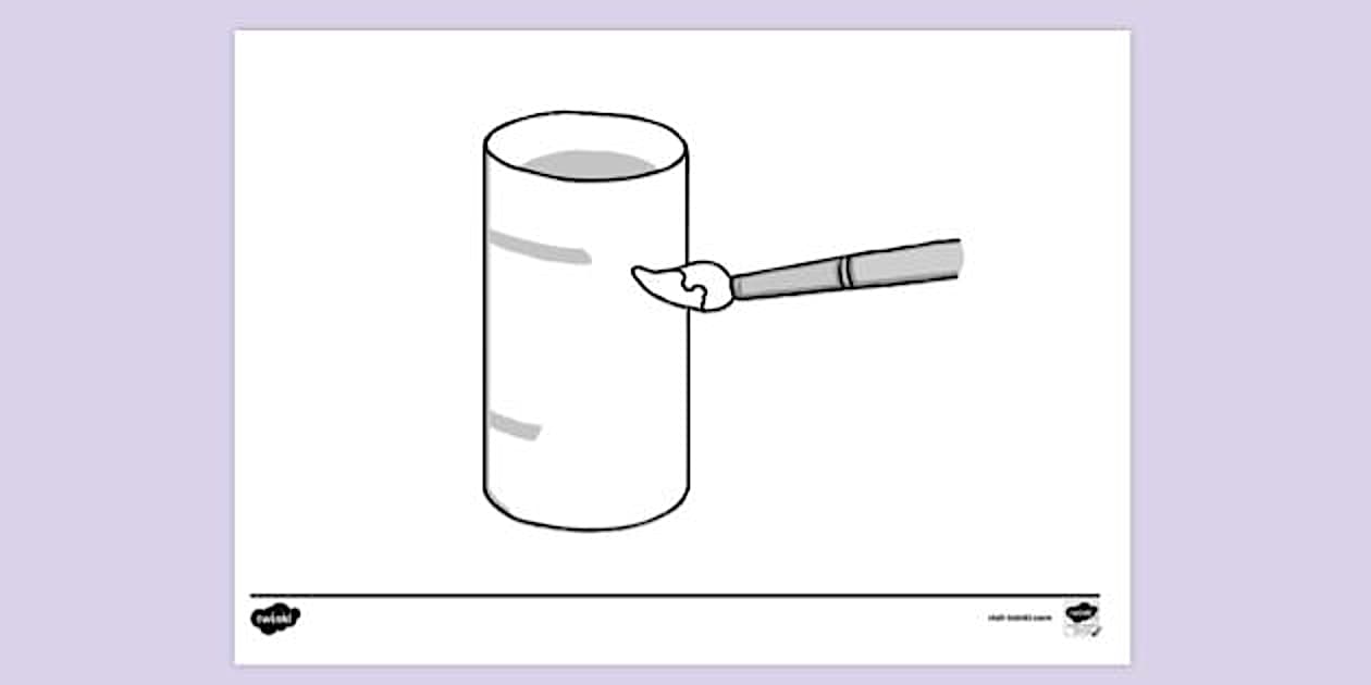 Cardboard Tube Colouring Sheet | Colouring Pages