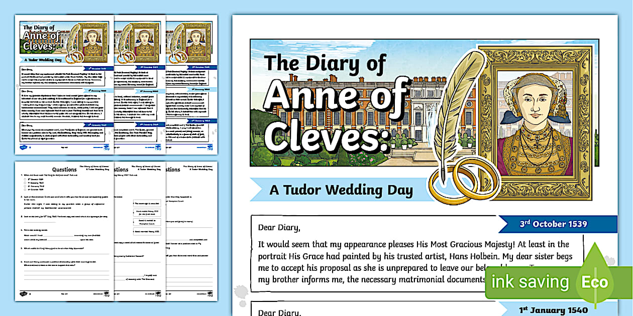UKS2 | Anne of Cleves Tudor Wedding Comprehension - Answers