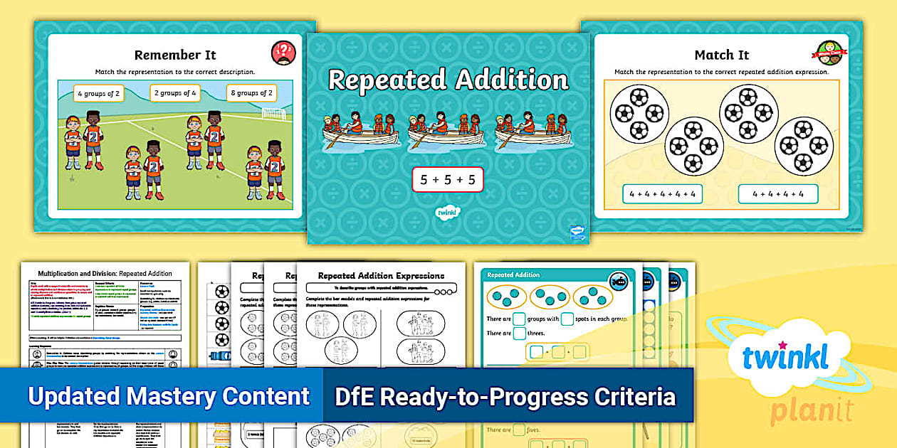 👉 Y2 Repeated Addition Multiplication and Division PlanIt Maths