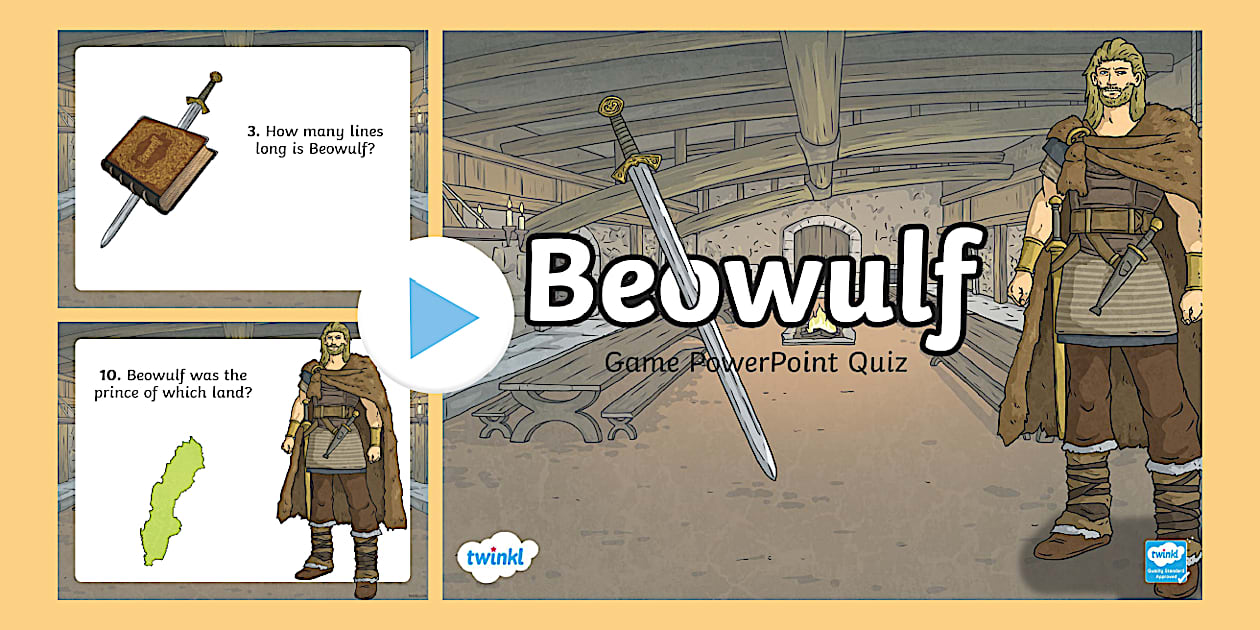 Beowulf Game PowerPoint Quiz (teacher made) - Twinkl