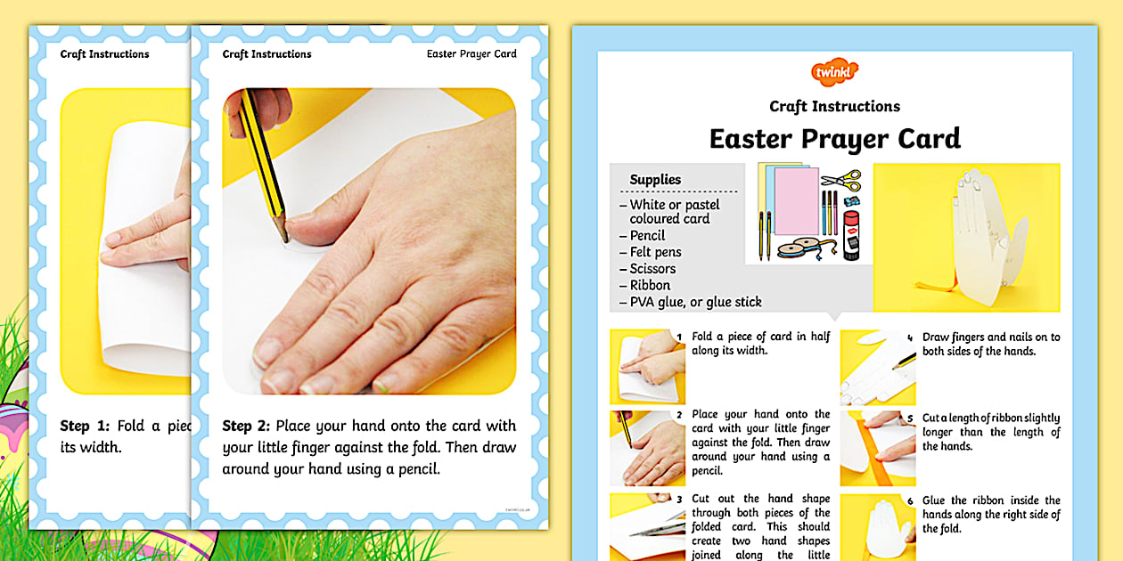 Easter Prayer Card Craft Instructions (teacher made)