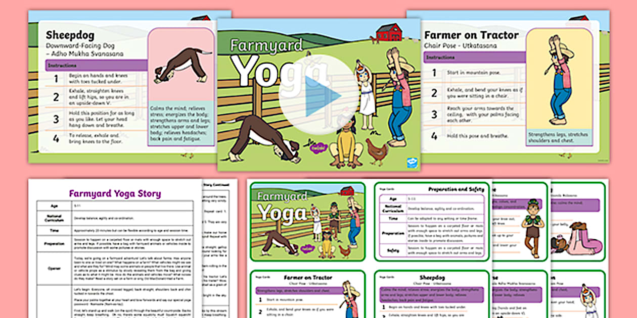 Farmyard Yoga Story PowerPoint Pack | Twinkl Resources