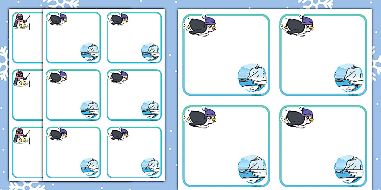 Penguin Peg Labels - Twinkl Labels India (teacher made)