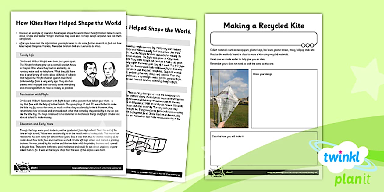 D&T: Let's Go Fly a Kite LKS2 Unit Home Learning Tasks