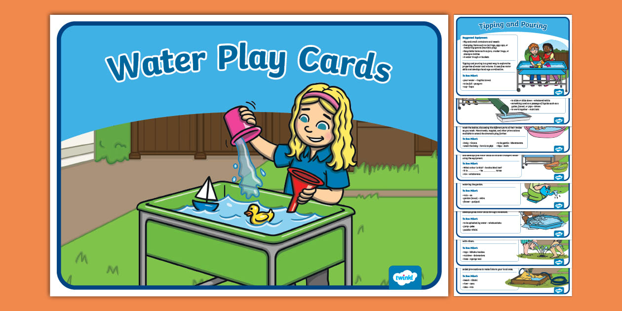 Water Play Activity Cards (teacher made) - Twinkl