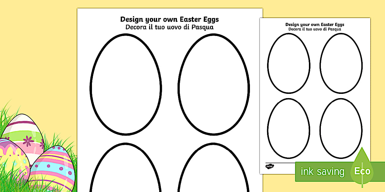 Design your Own Easter Egg Worksheet / Worksheet English/Italian ...