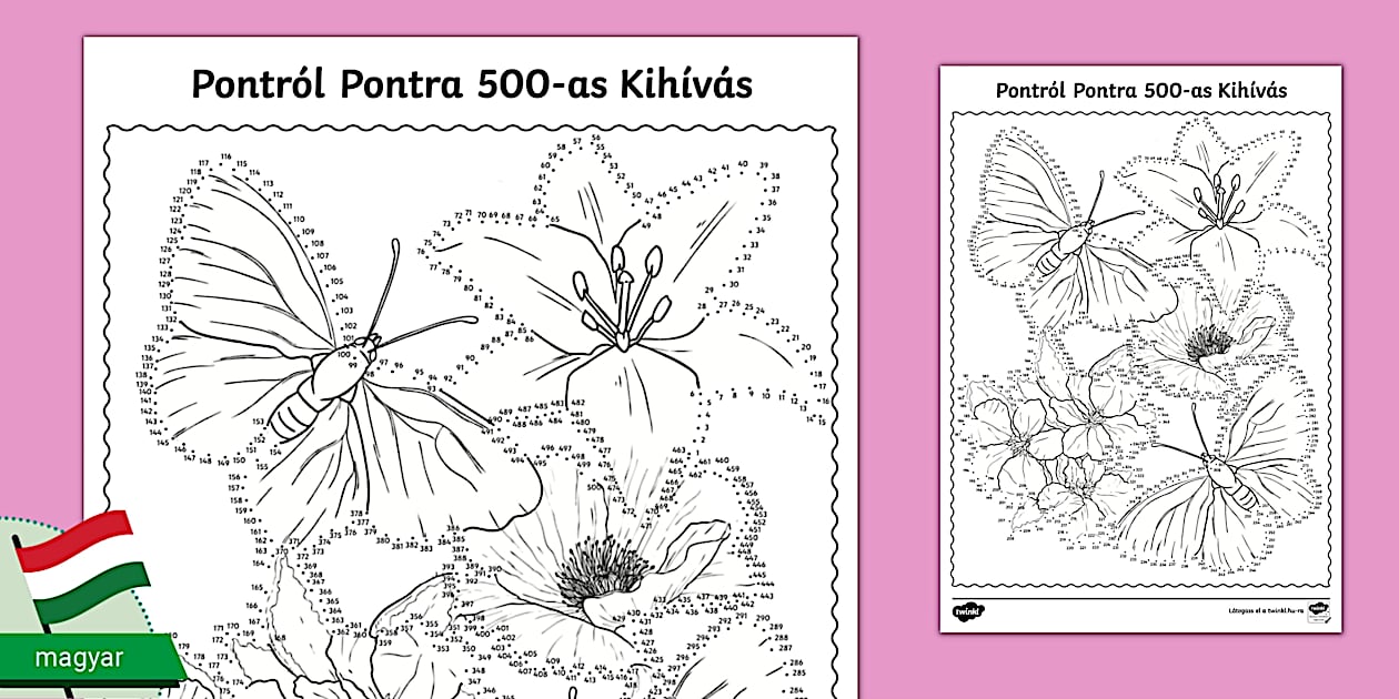 Pontról Pontra 500-as Kihívás - Nyomtatható Vonalvezetés