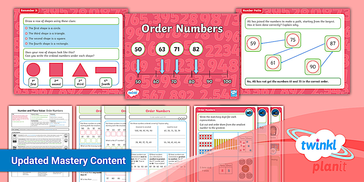 Y1 identify and represent numbers Planit maths lesson 52