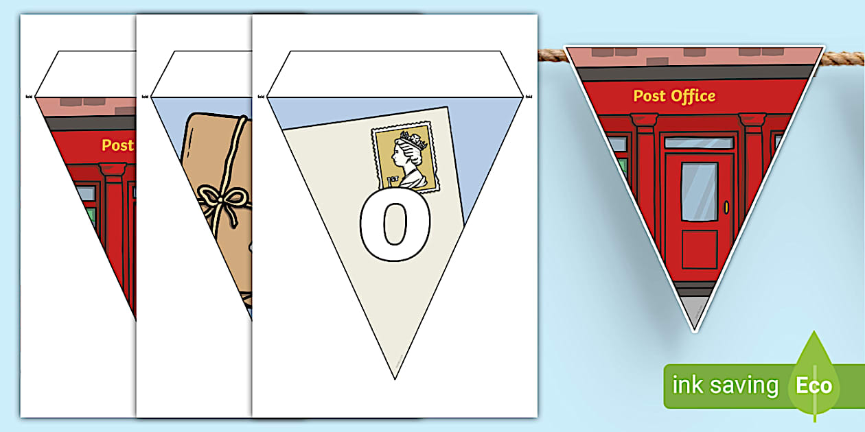 Post Office Bunting - EYFS (teacher made) - Twinkl