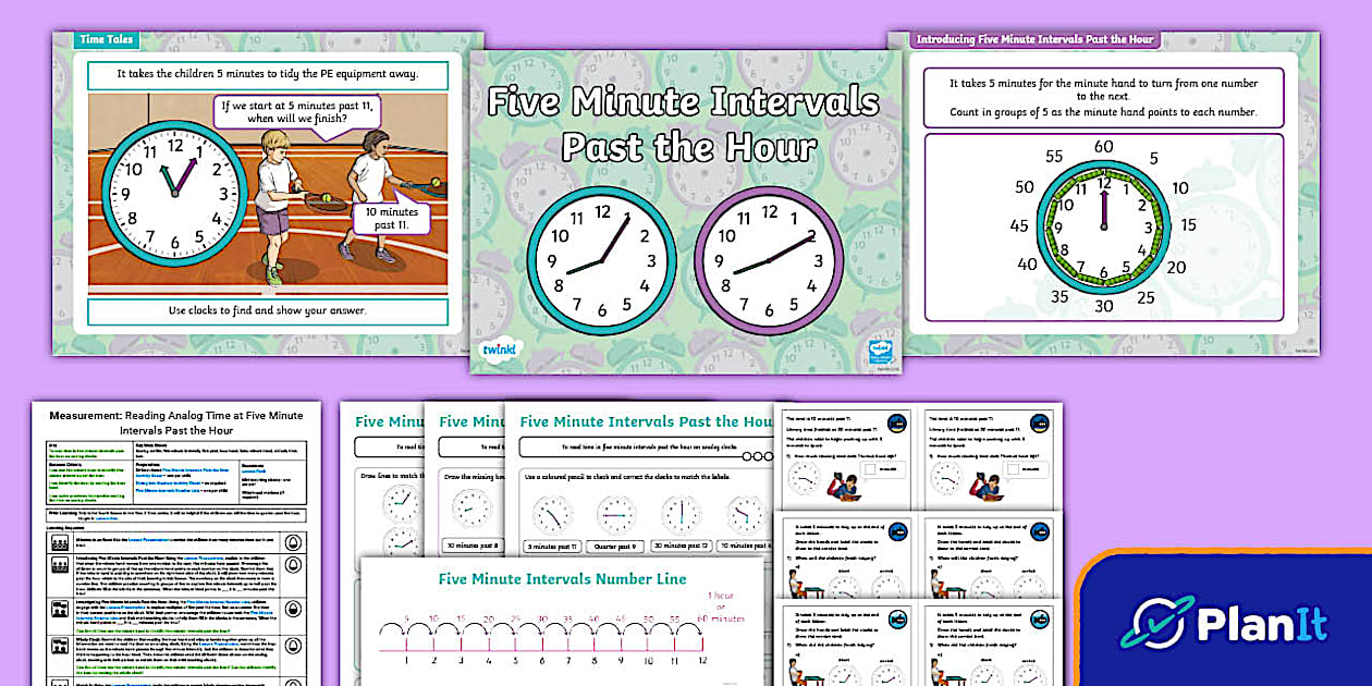 Year 3 Measurement: Five-Minute Intervals Past the Hour
