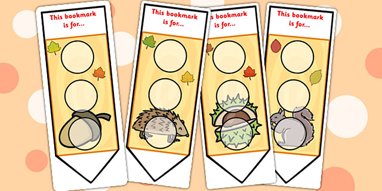 Autumn Sticker Reward Bookmarks 30mm (Teacher-Made) - Twinkl