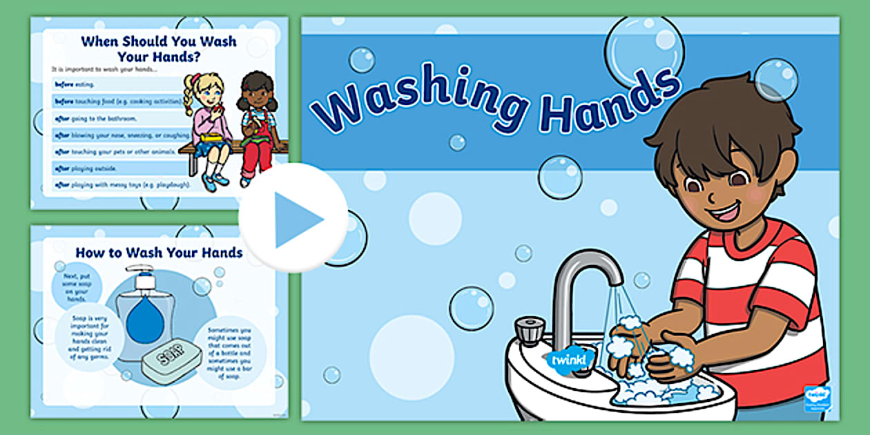 Hand Washing Steps PowerPoint (Teacher-Made) - Twinkl