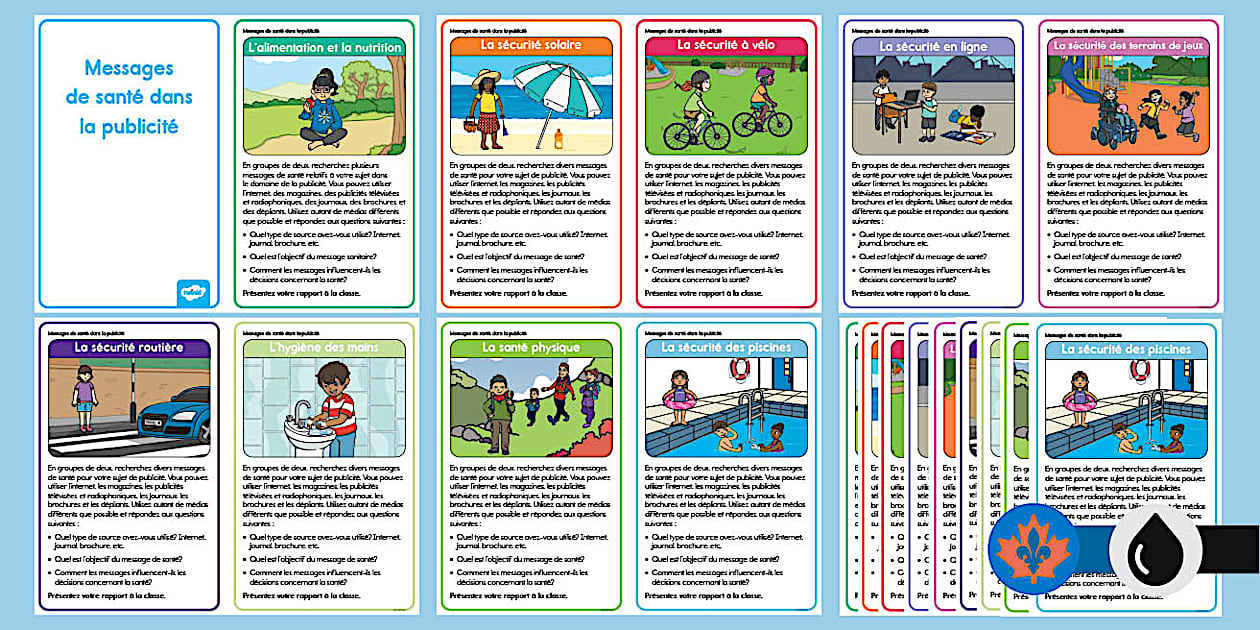 Health Messages in Advertising Discussion Cards French
