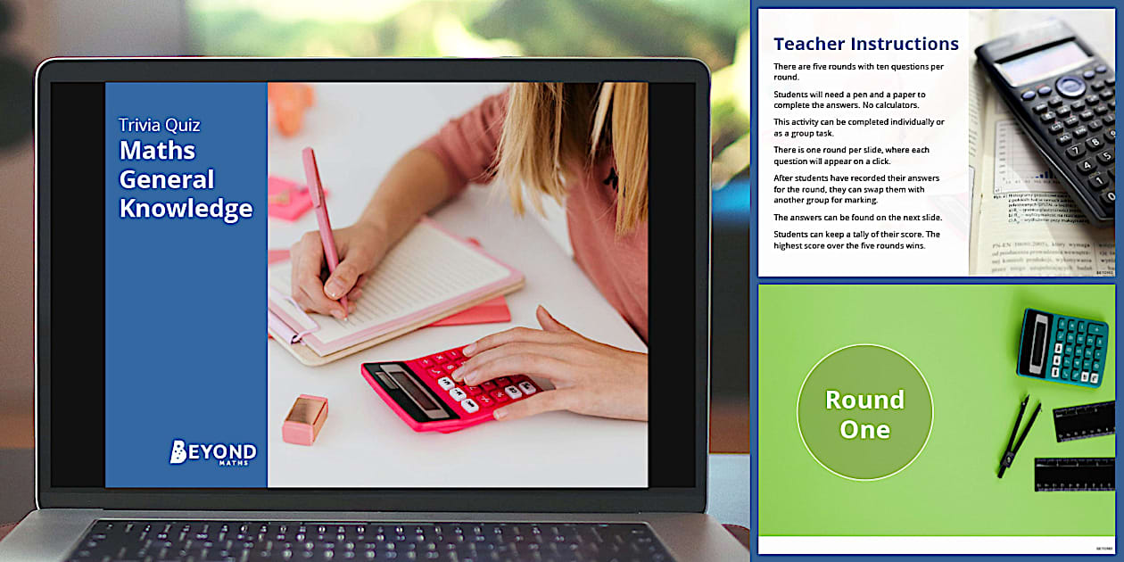 Mathematical Trivia Questions PowerPoint - Year 9 - Beyond