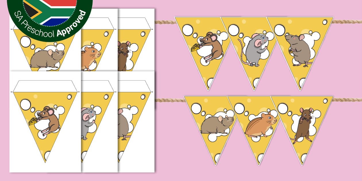 Mouse-Themed Display Bunting (teacher made) - Twinkl