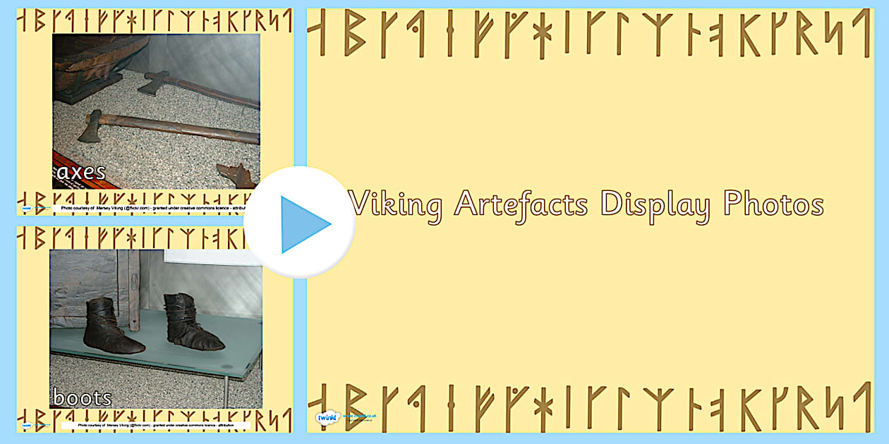 Viking Artefacts Display Photos PowerPoint - Twinkl
