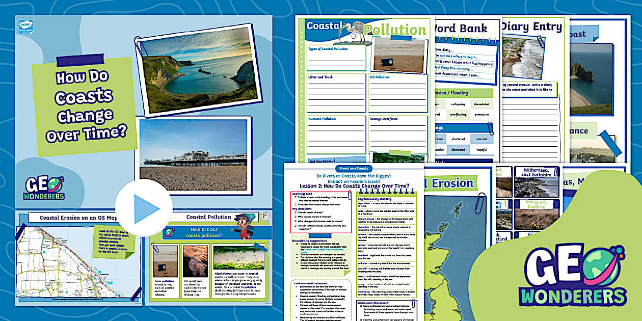 Geo Wonderers UKS2: Rivers and Coasts - How Do Coasts Change Over Time ...