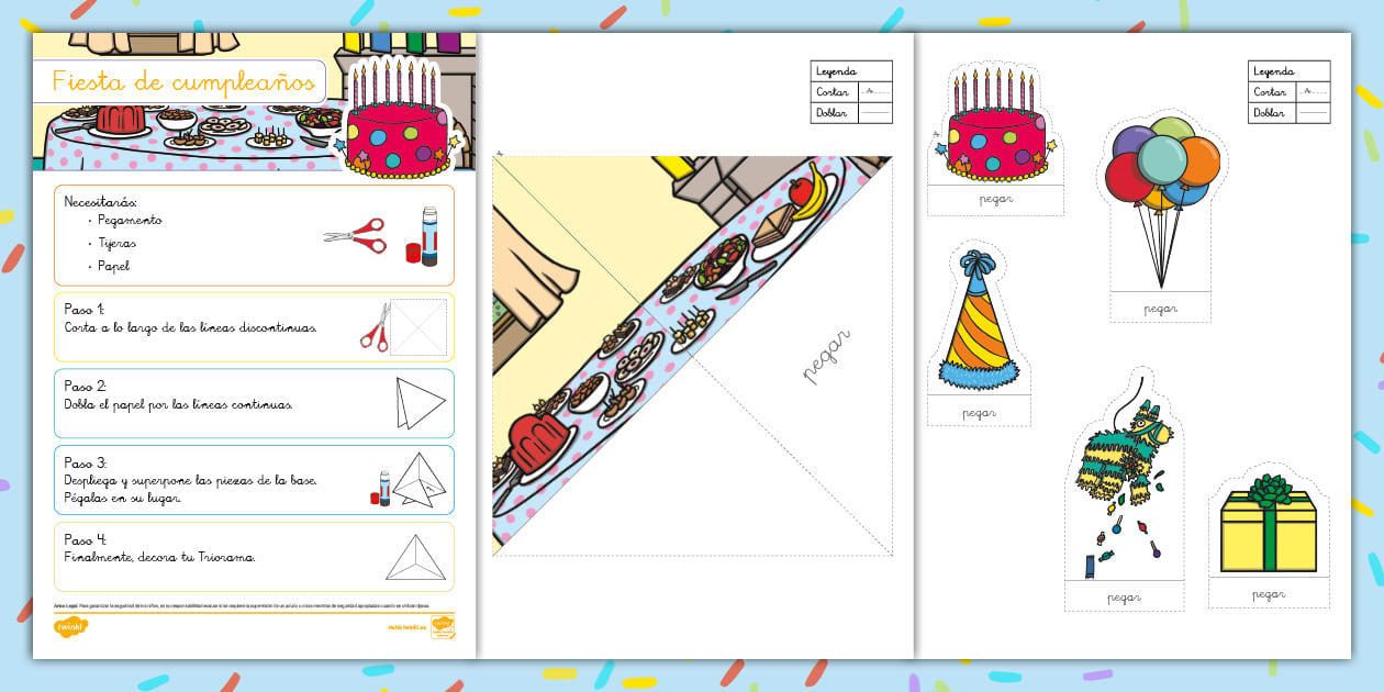 Triorama: Fiesta de cumpleaños (teacher made) - Twinkl