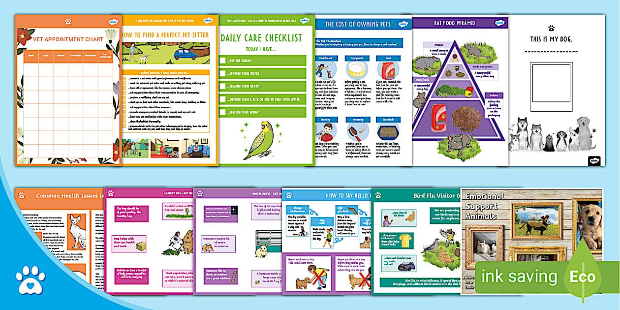 Pet Care Advice Sheets (teacher made) - Twinkl