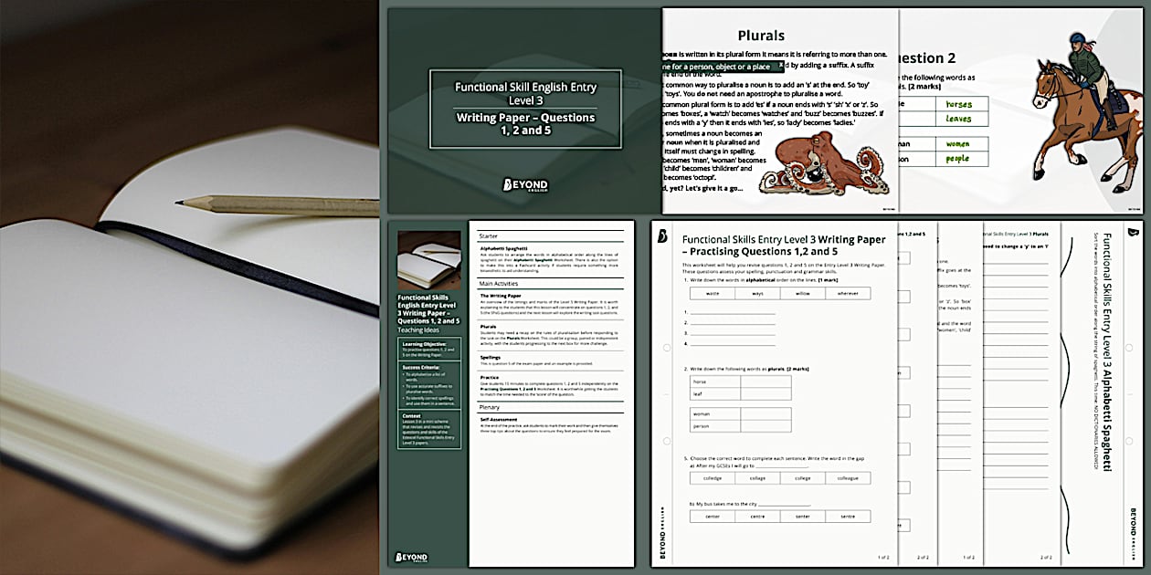 Functional Skills - Entry Level 3: Writing Paper - Twinkl