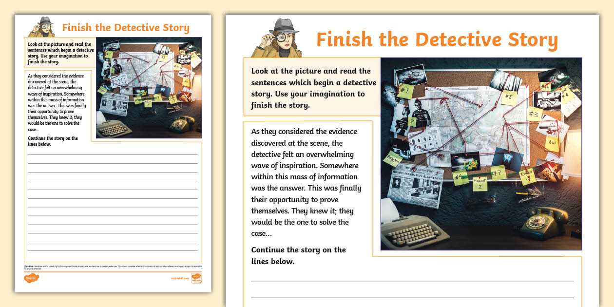 Finish the Detective Story Writing Frame