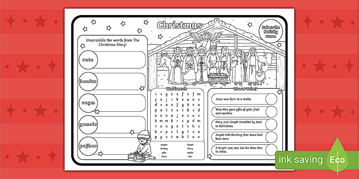 KS1 Christmas Activity Mat (teacher made) - Twinkl