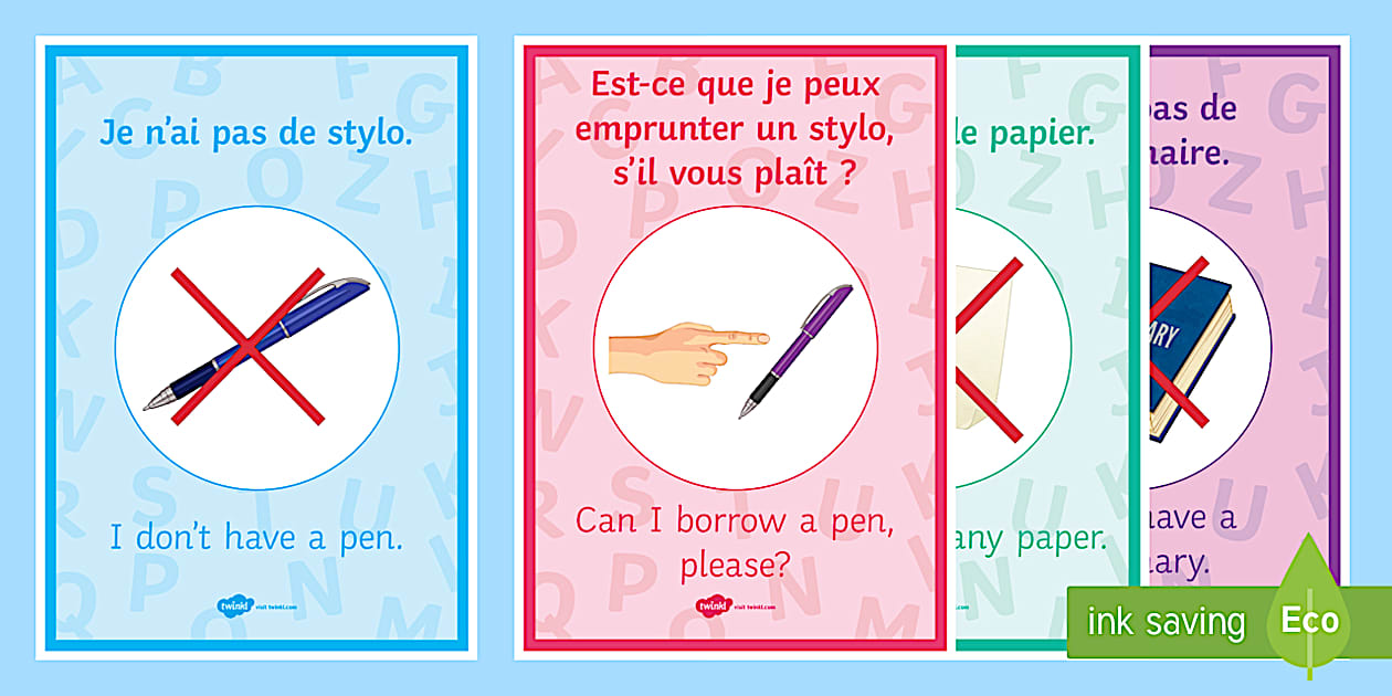 French Target Language Display Posters (teacher made)