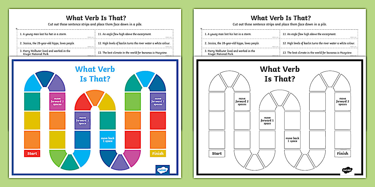Gr 4: What Verb Is That: Game: Activity 3 (teacher made)