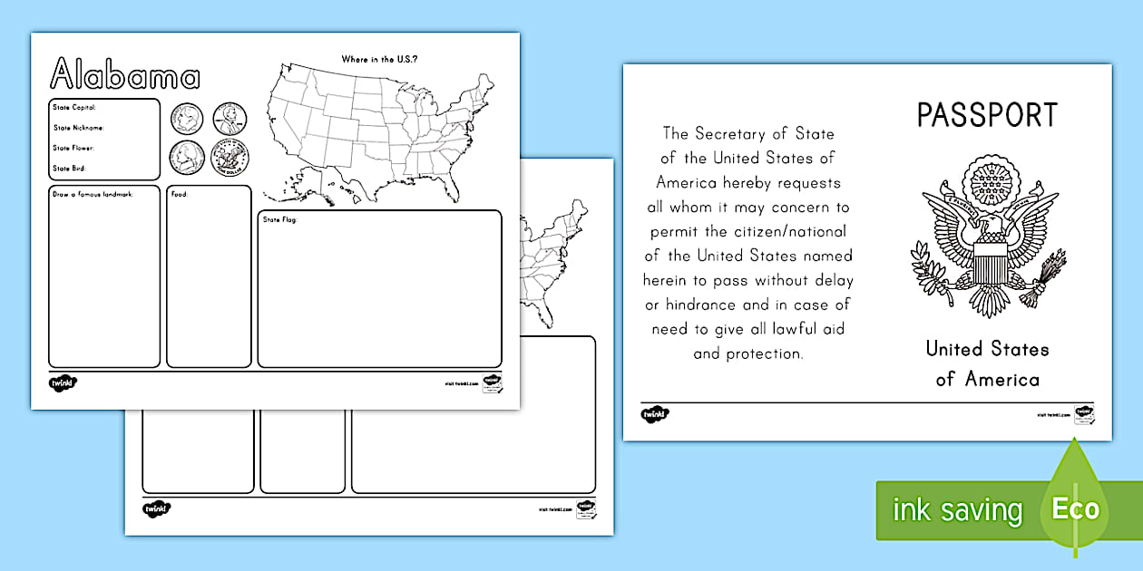 Second Grade Explore the United States Worksheet