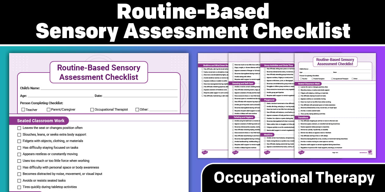 Sensory Assessment Checklist Across Daily Routines for Occupational Therapy