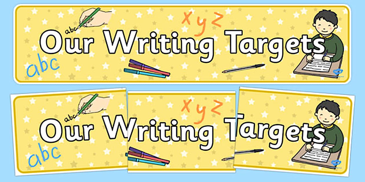 👉 Writing Goals Display Banner - Primary Planning Resources