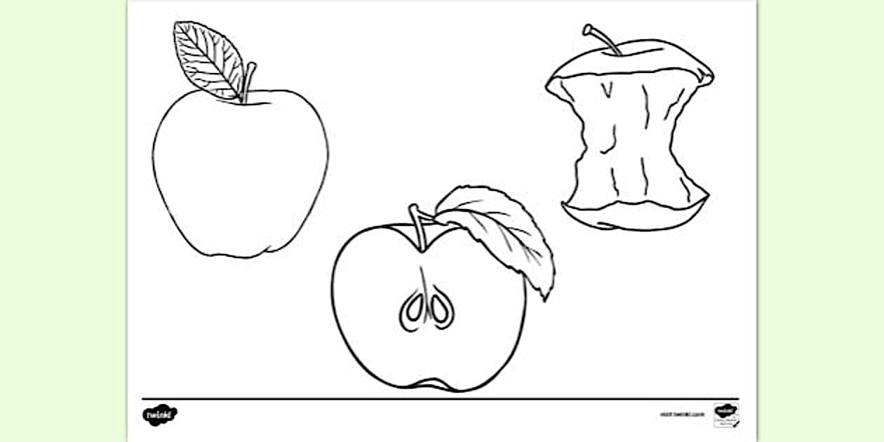 Apple Colouring Page | Colouring Sheets (teacher made)