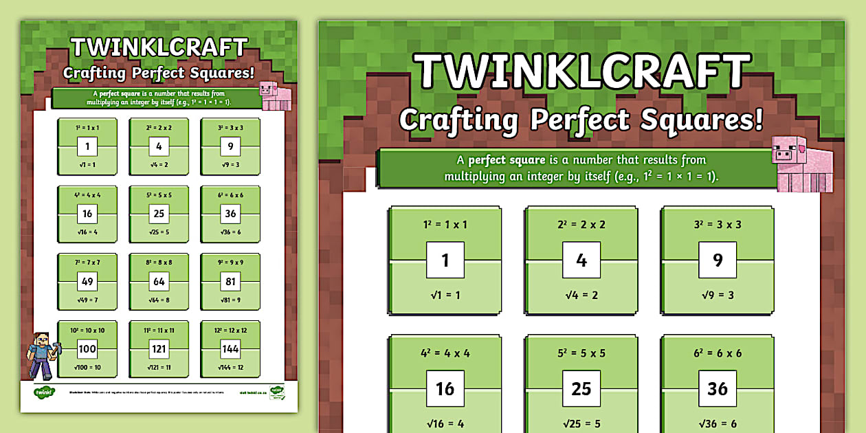 Twinklcraft: Crafting Perfect Squares Poster - Twinkl