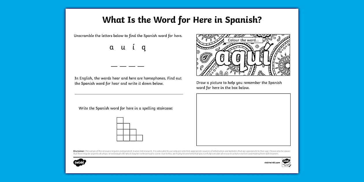 👉 Spanish for Here: Language Activity (profesor hizo)