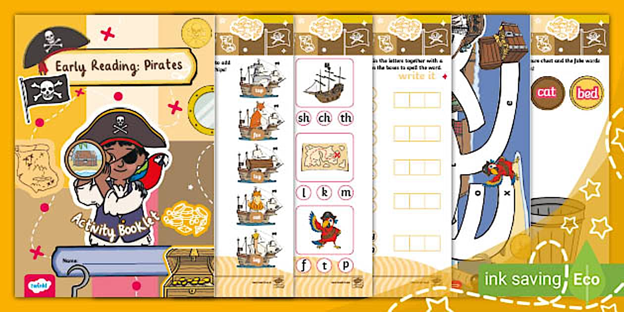 Early Reading: Pirate Activity Booklet (teacher made)