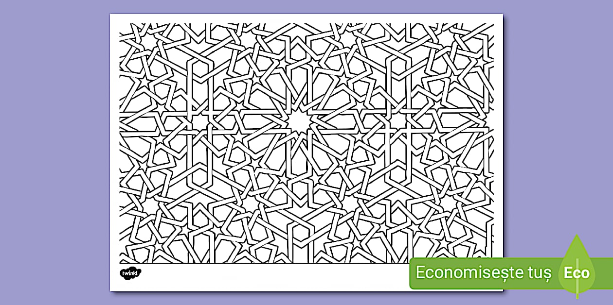 Model simplu – Desen de colorat (teacher made) - Twinkl