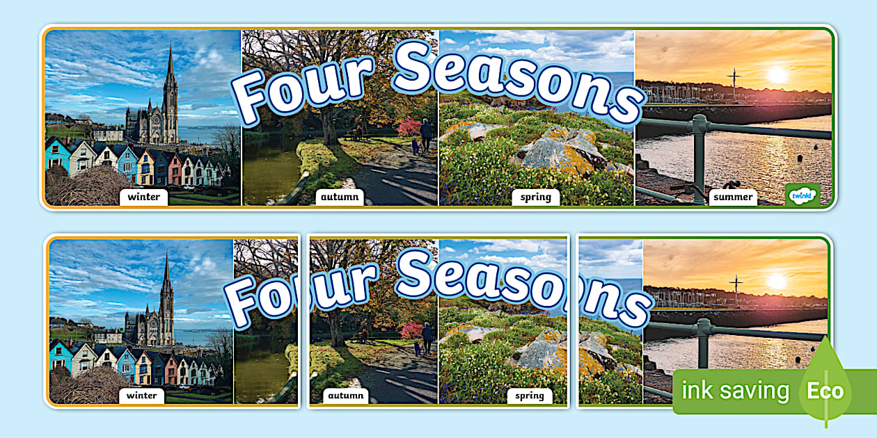 Four Seasons Photo Display Banner (teacher made) - Twinkl