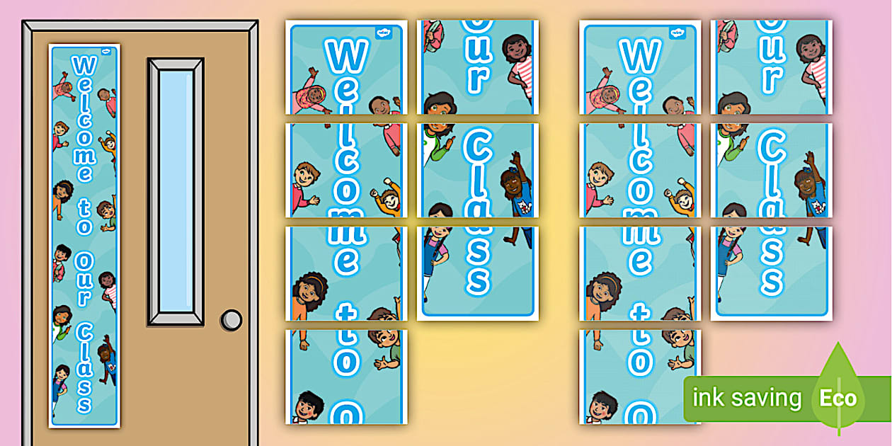 Welcome to Our Class Vertical Door Banner (teacher made)