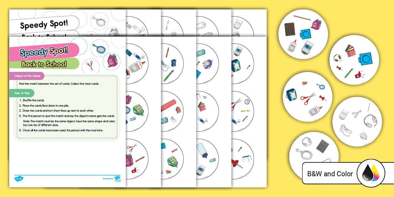 Speedy Spot! Back to School Game (Teacher-Made) - Twinkl