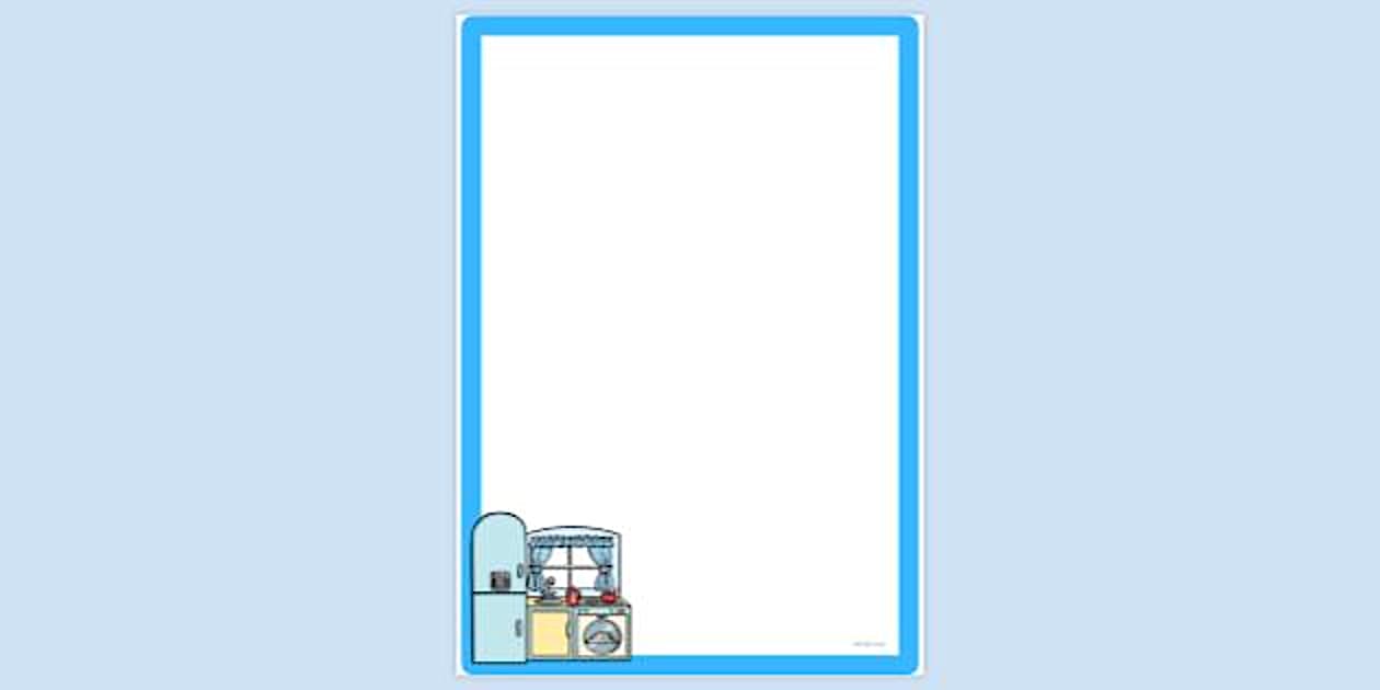 Simple Blank Kitchen Page Border | Page Borders | Twinkl