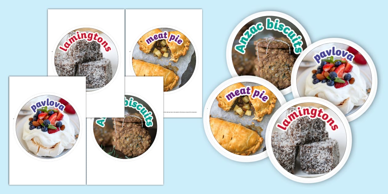 Australian Food Circle Display Photo Cut-Outs (Teacher-Made)