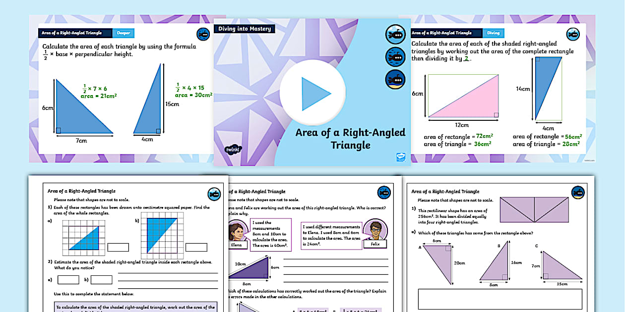 👉 Year 6 Area of a Triangle Teaching Pack | White Rose Support