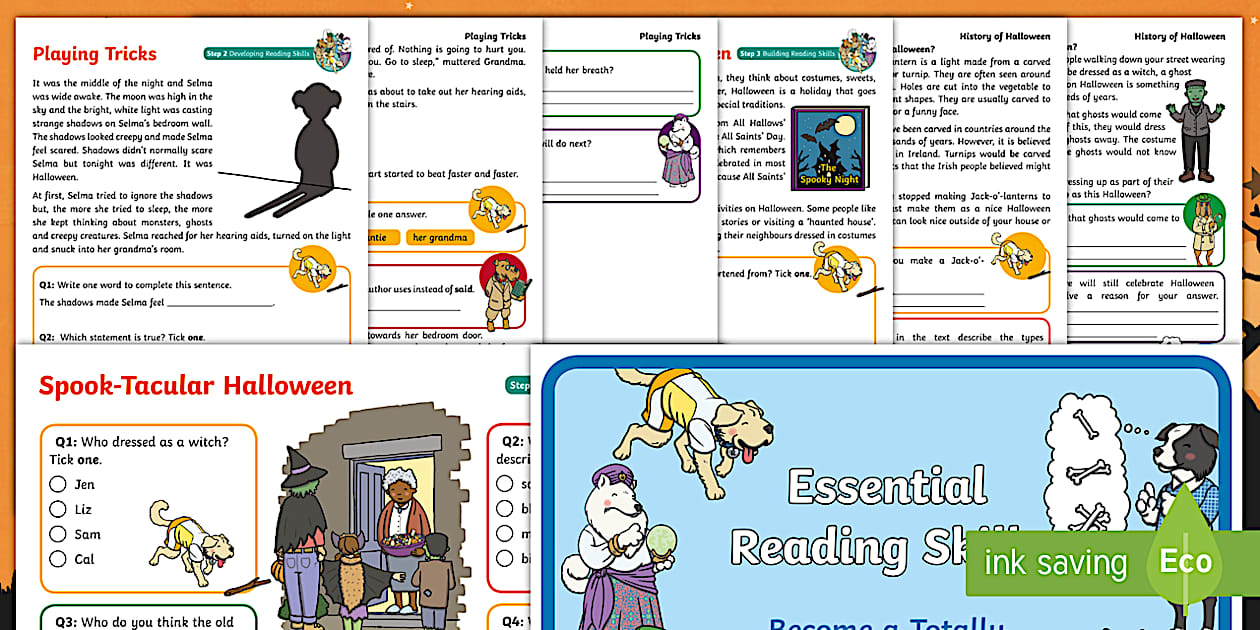 KS1 Spook-Tacular Halloween Focused Reading Skills Comprehension Pack