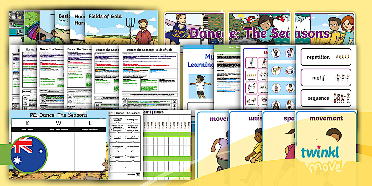 Move PE Year 1 Dance: The Seasons Unit Pack (teacher made)
