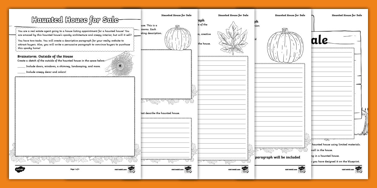 Haunted House for Sale Descriptive and Persuasive Writing