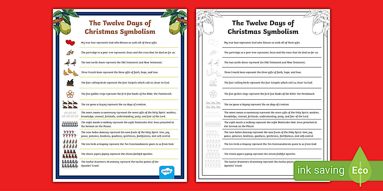 12 Days of Christmas Explained Activity | Twinkl USA