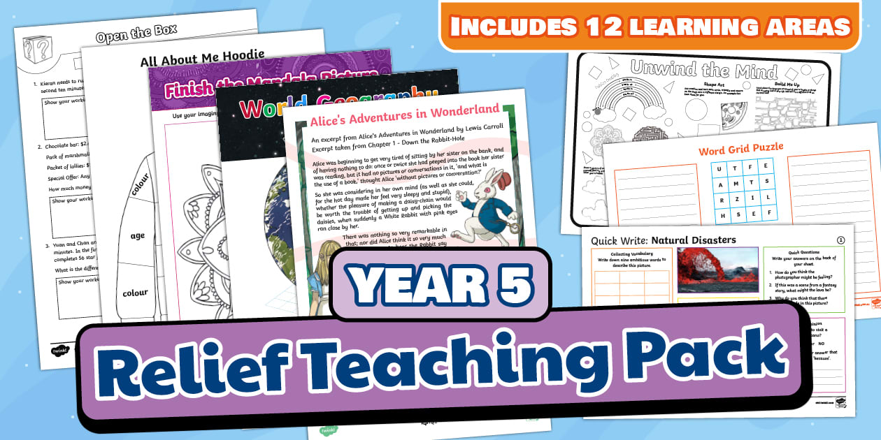 Year 5 Relief Teaching Pack