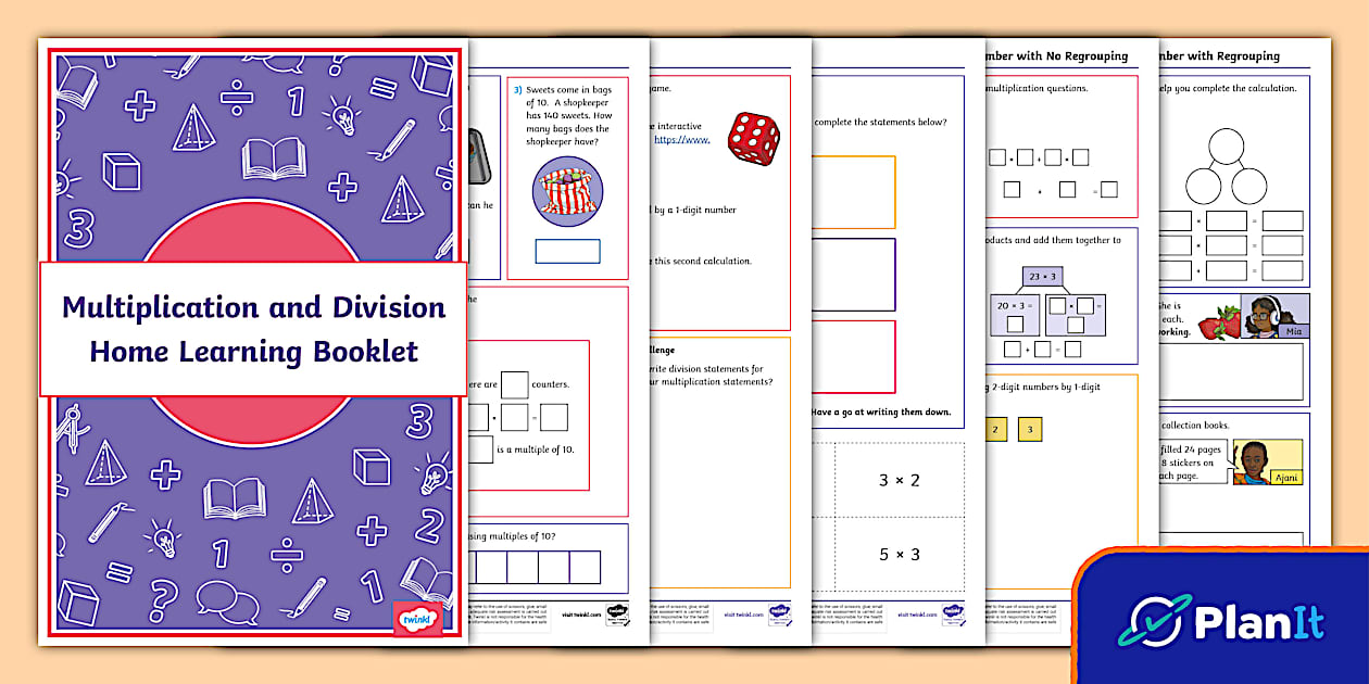 PlanIt Maths Y3 Multiplication and Division (B) Home Learning Activity Pack