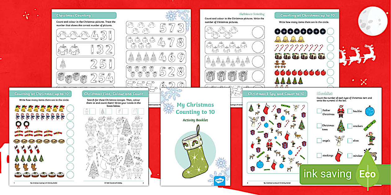 My Christmas Counting to 10 Activity Booklet (teacher made)