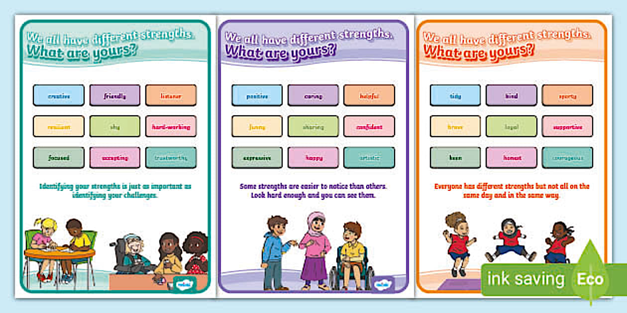 Our Strengths Display Posters (teacher made) - Twinkl